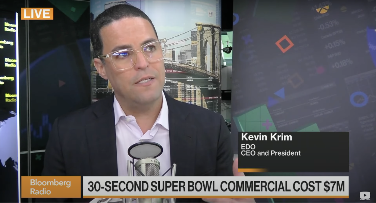 Bloomberg’s The Tape: Kevin Krim explains how Super Bowl Ads further prove that Streaming is the ...
